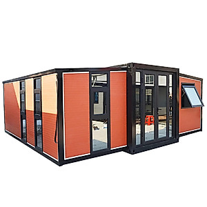 Galvanized Steel Outdoor Foldable Bedroom with Bathroom 20ft 40ft Folding Expandable Container Modular House