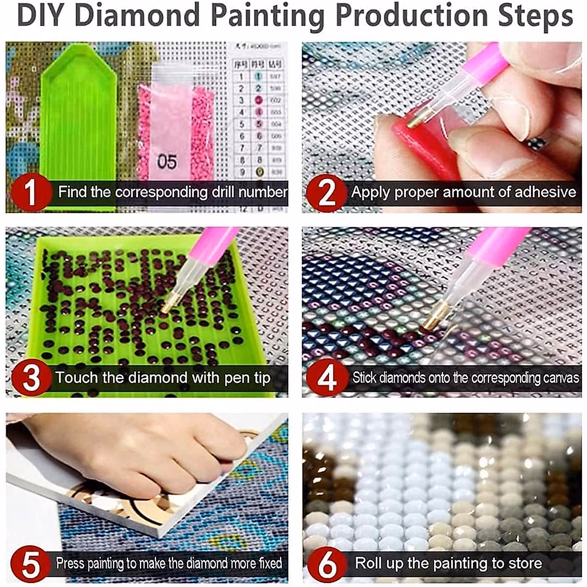 DIY 5D Diamond Painting by Number Kits,Full Drill Crystal Rhinestone Embroidery Pictures Arts Craft for Home Wall Decoration Christmas Vacation 12X16Inch