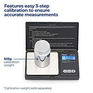 AWS - Digital Pocket Weight Scale - 600 G x 0.1 G - (Black)