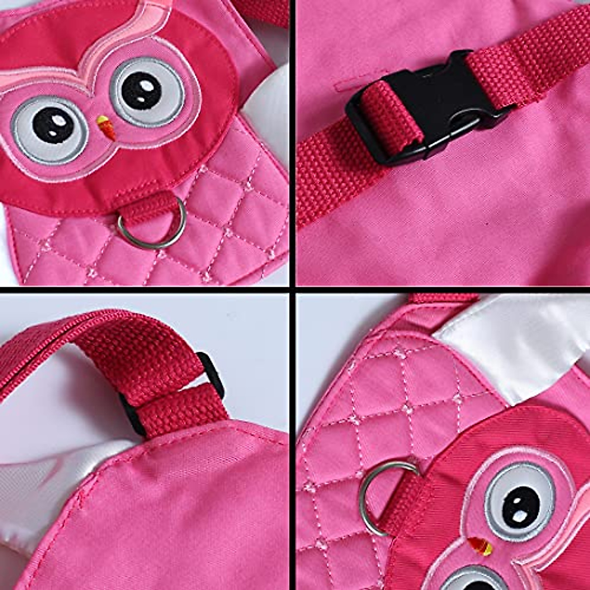 Toddler Kids Leash Owl Harness Wrist Toddlers Child Safety Walking Wrist Leashes for Kid Girls Boys (Owl, Rose)