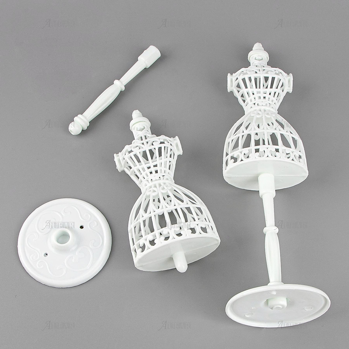 AUEAR, 5 Pack Dress Forms Cloth Gown Plastic Mannequin Display Support Holder Model Stand Accessories for Dresses