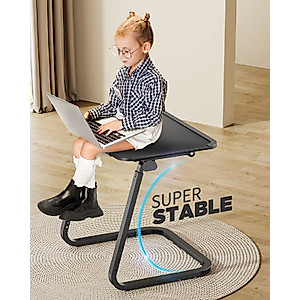 SAIJI TV Tray Table - Heavy Duty Extra Large TV Tray, Upgraded TV Dinner Trays for Eating Snack Food, Tilt & Height Adjustable TV Tray Laptop Desk for Sofa & Bedside Small Table