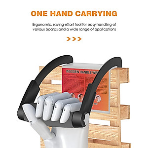 Panel and Plywood Carrier Tool, 0 to 1 Grip Range Sheetrock Gripper Carrying Soft-Grip Handle Gripper Lift Heavy Duty Metal Gripper for Clamp Wood Board or Drywall Lifter with Single Hand