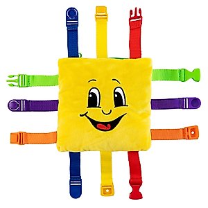 Buckle Toys - Bongo Square - Toddler Learning Toy - Sensory Fine Motor Skills Fun - Easy Road Trip Travel Accessory for Kids