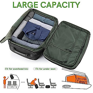 VGOAL Carry on Backpack,Flight Approved 35L Expandable Travel Backpacks Weekender Overnight Luggage Bag Daypack Business Extra Large Backpack Fits up to 17.3" Laptop for Men & Women