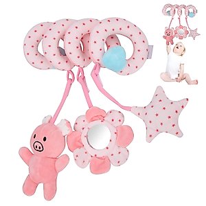 Ejoyous Baby Stroller Hanging Toy, Newborn Pram Crib Plush Toys Infant Spiral Activity Rattle Stroller Car Seat Toy for Babies Boys and Girls()