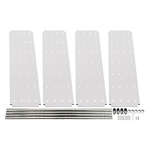 DAJILISHI Storage Shelf, 4-Tier Storage Shelving Unit, Stainless Steel Garage Shelf, 60x18.5 x 60 inch Heavy Duty Storage Shelving, 1320 Lbs Total Capacity with Adjustable Height and Vent Holes