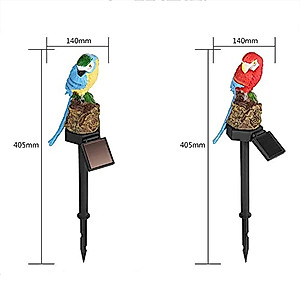 HUADA LED Solar Light Simulation Parrot Lamp Outdoor Waterproof Garden Lawn Stakes Light Fit for Home Courtyard Decoration