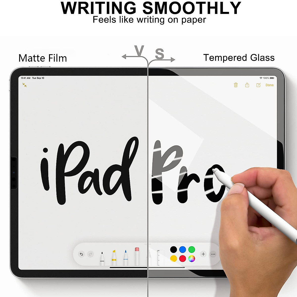 Ambison Matte Screen Protector for iPad Pro 11 (all models), iPad Air 5th/4th Generation(10.9'' 2022&2020), [Install Frame] High Touch Sensitivity Matte Film, Anti-Glare/Apple Pencil Compatible