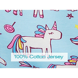 Niko Easy-Wash Children's Car Seat Cover & Liner - 100% Cotton Jersey Blue Unicorn - Fits Most Toddler Car Seats - Universal Fit - Waterproof SEAT Bottom - Machine Wash and Dry