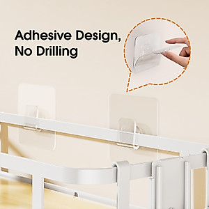 LAMU 2-Tier Over-The-Toilet-Storage-Shelf, Over Toilet Bathroom Organizer, Large Capacity, No Drilling Installation, Thick Material, Rust-Resistant, Perfect for Over the Toilet Shelf, White