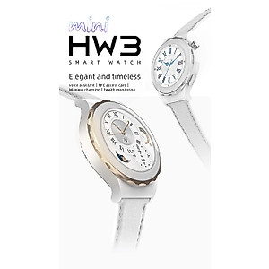 HANDA Smart Watch for Women, Fitness Tracker Smartwatch with Heart Rate Blood Oxygen Sleep Monitor Bluetooth Call Pedometer AI Voice Control IP67 Waterproof Activity Tracker for Android iOS (Gold)