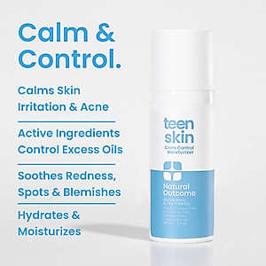 Natural Outcome Teen Skin Moisturizer | Gentle, Non-Toxic Acne Treatment for Boys & Girls | All Skin Types | 50 ML