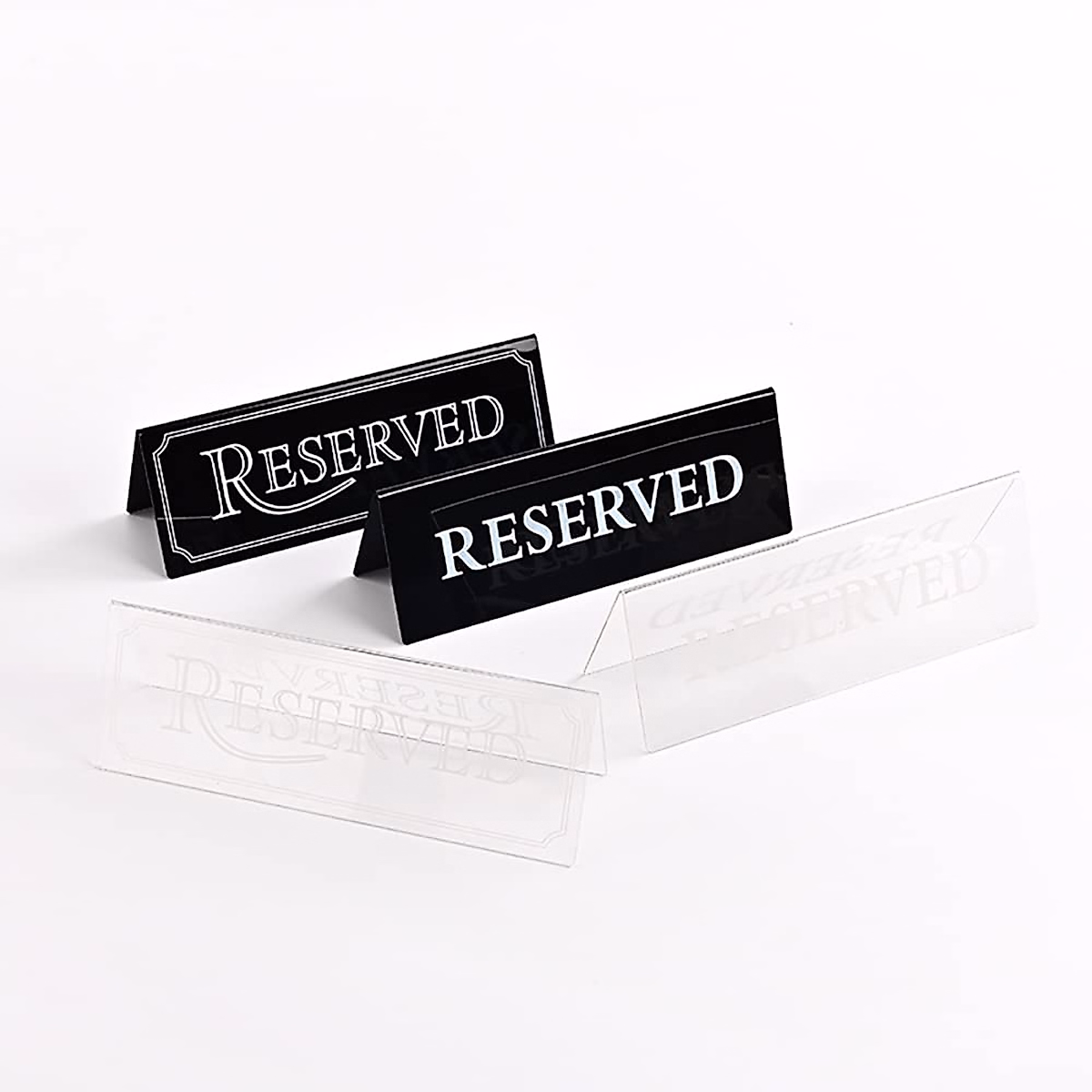 UUYYEO 6 Pcs Reserved Table Signs Wedding Seating Signs Table Tent Signs Restaurant Table Cards Party Table Placecards Table Setting Cards
