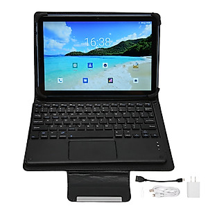 HEEPDD HD Tablet Octa Core CPU Gaming Tablet 8GB RAM 256GB ROM 10.1 Inch FHD 2 Card Slots with Family Keyboard (US Plug)