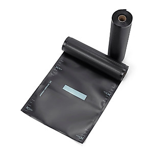 Stash Proof Vacuum Seal Rolls 11" x 25' 2 Pack (50 Feet Total) (Black and Black) 5.5 Mil - BPA Free Commerical Grade Food Saver for Storage, Sous Vide, and Meal Prep Sealer Bag