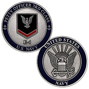 U.S. Navy Petty Officer Third Class E-4 Challenge Coin