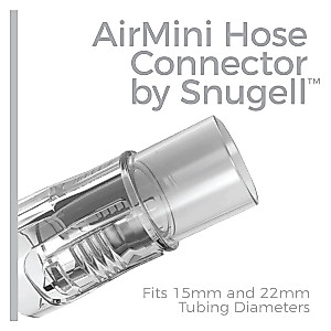 AirMini Connector by Snugell | Connect Any Mask to AirMini Device | Fits 15 mm and 22 mm Diameters | Travel Adapter
