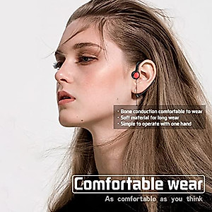 Mosonnytee Bone Conduction Headphones Open Ear Workout Headphones with Microphone IPX5 Waterproof Bluetooth Headset for Cell Phones Hand-Free