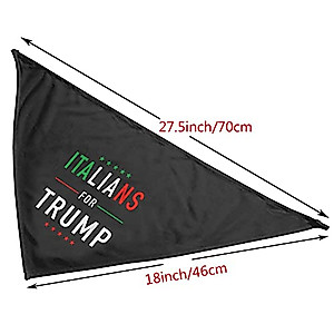 Pro Trump Italians for Trump Dog Bandana,Dog Bandanas Triangle Bibs Scarf Accessories for Small Medium Large Dogs Cats Pets Animals
