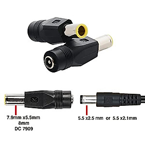 DC 8mm to DC 5.5mm Connectors Adapter for Jackery Ravpower Goal Zero X-Dragon Golabs Bluetti Milin Portable Backup Power Station Rechargeable Battery Pack Solar Generators - 1 set