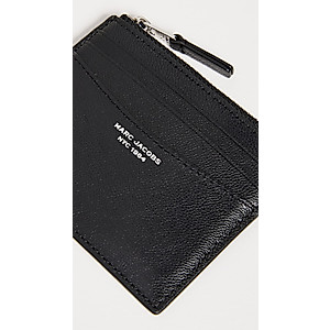 Marc Jacobs Women's The Slim 84 Zip Card Case, Black, One Size
