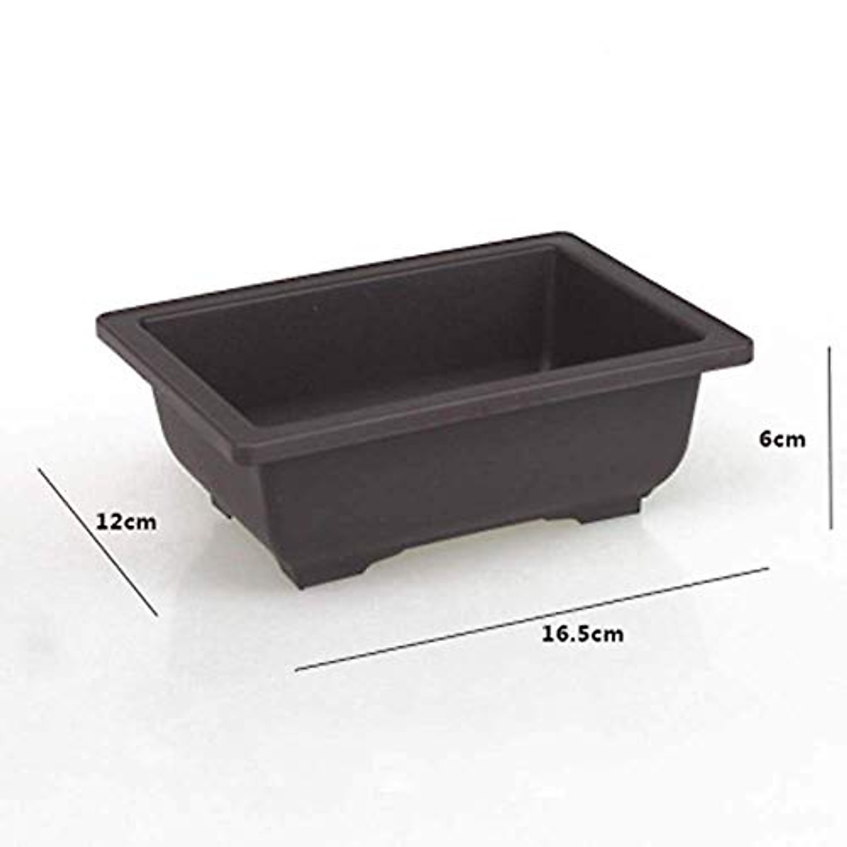 YITAQI 1PC Bonsai Training Pots - Classic Deep Humidity Trays with Built in Mesh - Plastic Square Pot & Bonsai Plants Growing Pots(Rectangle S)