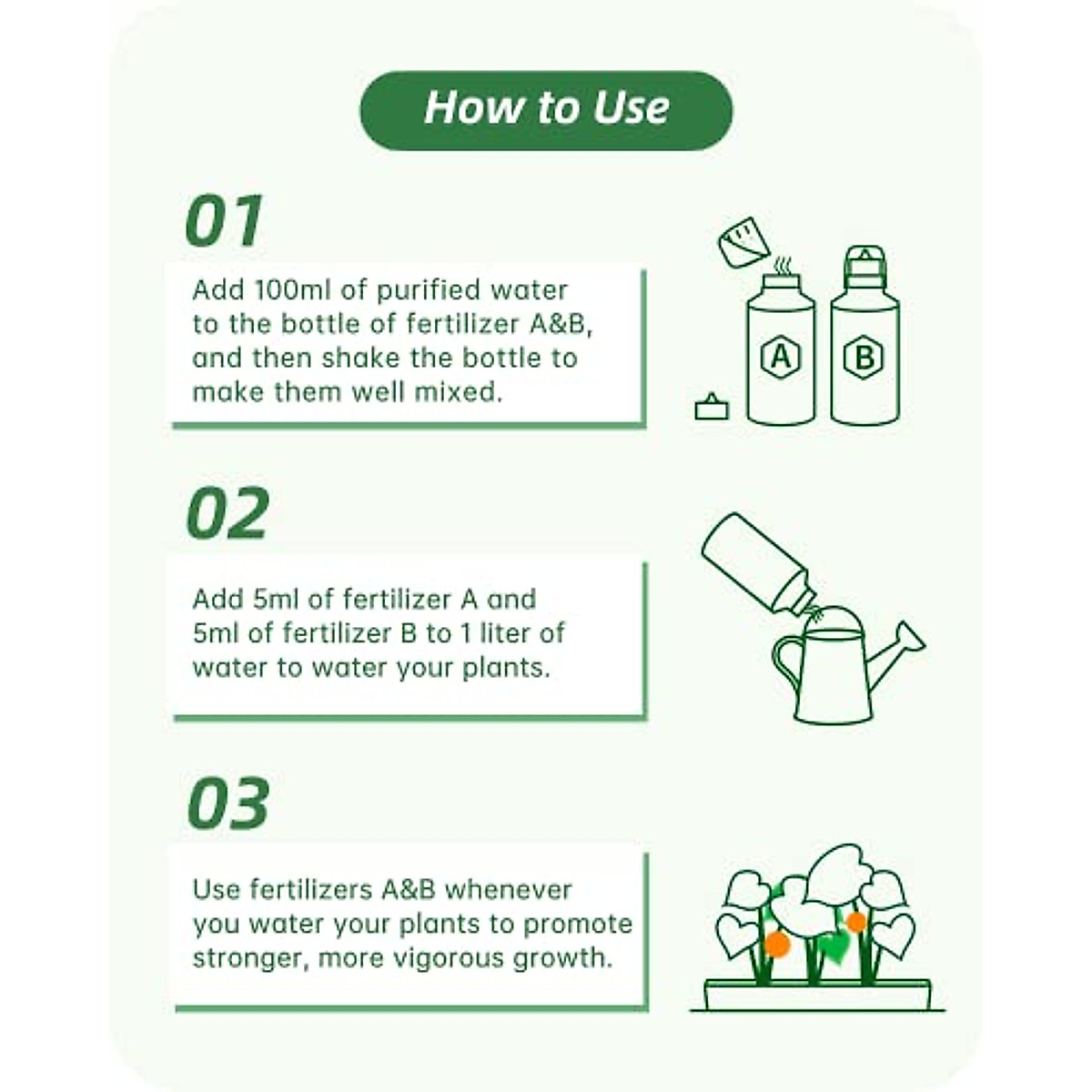 Plant Food Hydroponic Nutrients Supplies: Hydroponics Growing System General A&B Water Soluble Solid Fertilizer for Vegetables Fruits Flowers Thrive - Indoor Herb Garden Plants Accessories