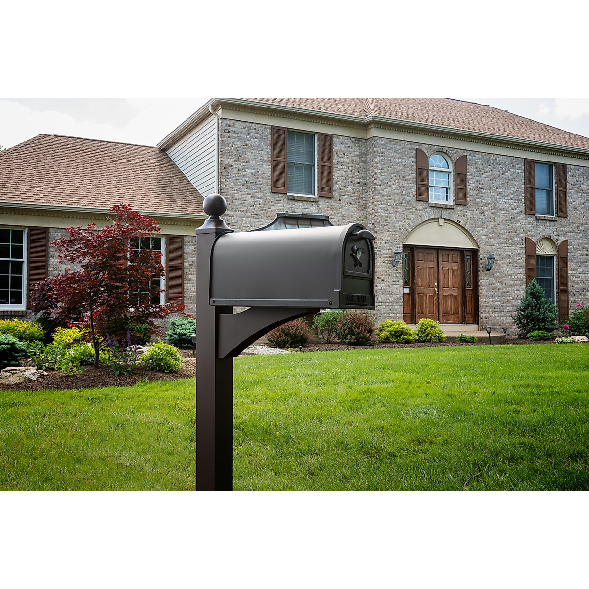 Gibraltar Arlington Large Capacity Galvanized Steel Bronze, Post-Mount Mailbox, AR15T000