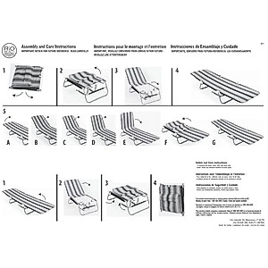 Rio Beach Portable Lay Flat Folding Backpack Beach Lounge Chair with Backpack Straps and Storage Pouch, Orange and Green