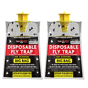 2 Pack Big Bag Fly Bag Trap - Fly Bags Outdoor Disposable Fly Trap Bag - Fly Trap Disposable Horse Fly Traps Outdoor - Fly Trap Bags Outdoor Net