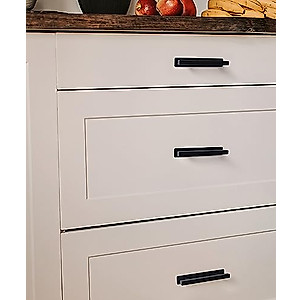 RVPEKUPE Adhesive Cabinet Handles Adhesive Door Handle Self Stick Drawer Pulls Stick on Handles for Cabinets Sliding Shower Door Handle, Peel and Stick Cabinet Pull - 6", 2 Pack, Black