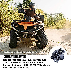 MEMNUN Chinese Rear Brake Caliper Compatible with 90cc 110cc 125cc 150cc 200cc ATV Go Kart Taotao Four Wheeler Coolster Kazuma Roketa Sunl Baja Kinroad Trailmaster XRX 150 250 GT Tomberlin Crossfire