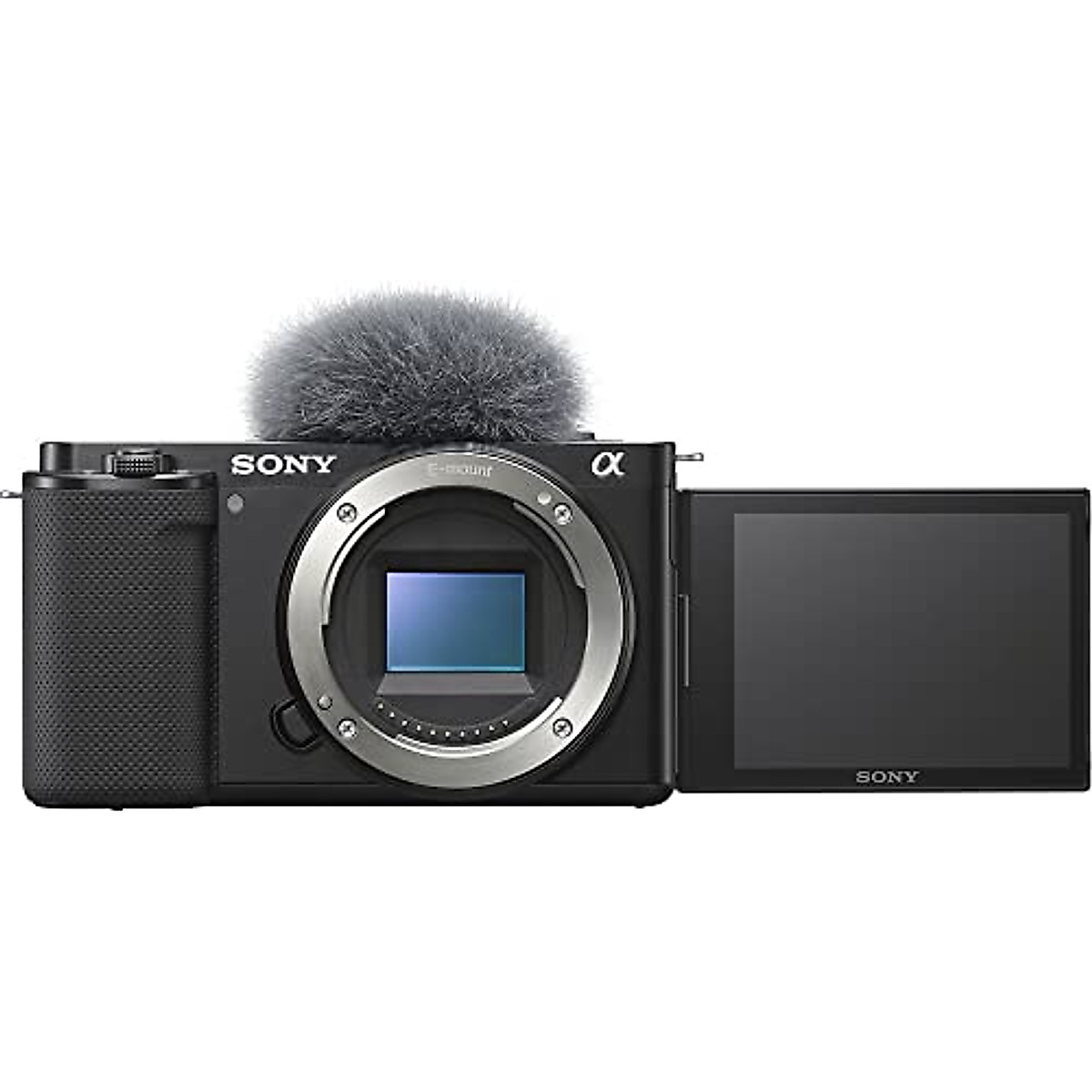 Sony ZV-E10 Mirrorless Camera (Body Only, Black) (ILCZV-E10/B) + 64GB Card + Corel Photo Software + Bag + 2 x NPF-W50 Battery + External Charger + Card Reader + LED Light + HDMI Cable + More (Renewed)