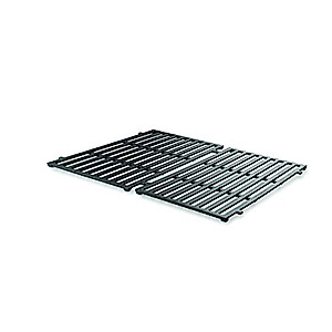 Weber Porcelain-Enameled Cooking Grates for Spirit 200 Series Gas Grills (2 Grates/pack) (17.5 x 10.2 x 0.5) , Black