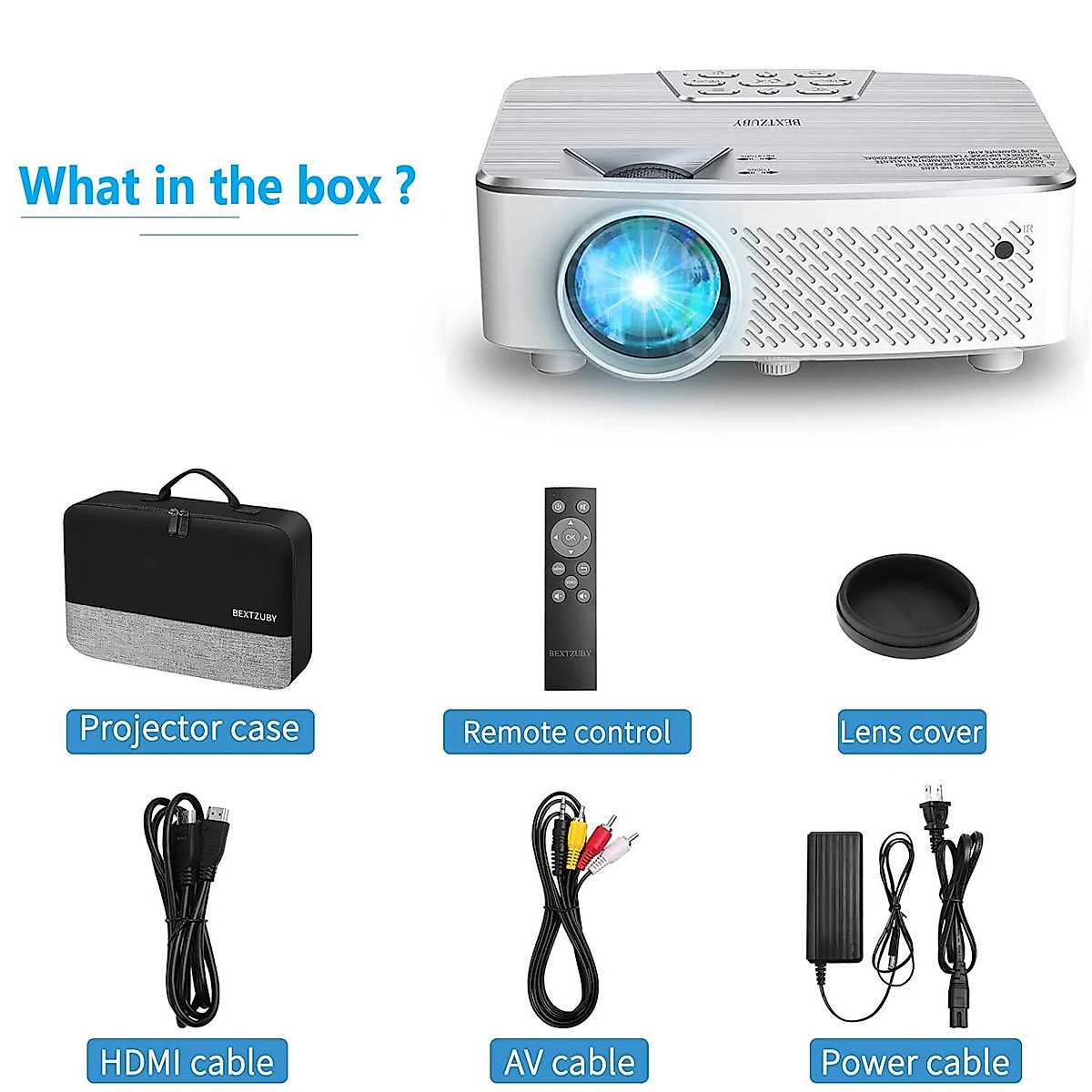 Native 1080P Projector, Movie Projector for Outdoor Use, 9500L Full HD Home Projector 4K Support 150" Display Home Theater Compatible with USB, Xbox, PS5, TV Stick, HDMI