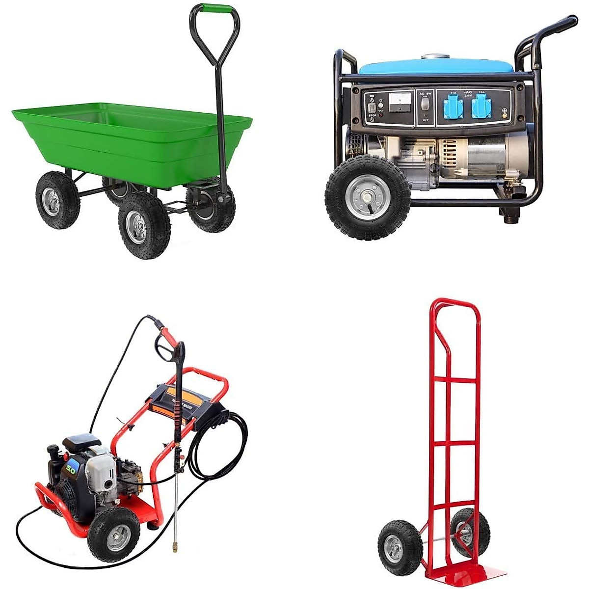 bimiti 4 Pack 10" Rubber Tires and Wheels Pneumatic Air Filled Heavy-Duty Replacement Wheels Tires with 5/8" Center Bearing All Purpose Utility Air Tires Wheels for Dolly Hand Truck Garden Cart