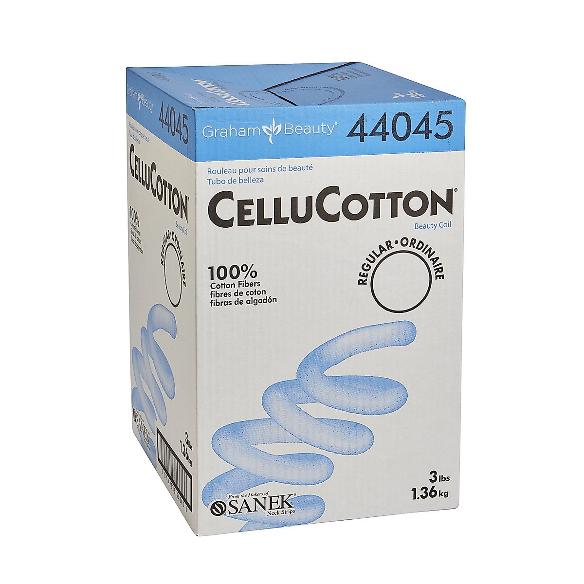 Cellucotton, 44045, Hair Care Coil, Cotton, White, Shape