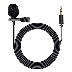 Movo DOM1 3.5mm TRS Lavalier Omnidirectional Condenser Microphone for Camera Microphone Compatible with DSLR Cameras, Recorders and More
