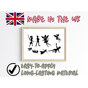 Pack of 5 Peter Pan, Wendy and His Gang Inspired Novelty Wall/Laptop/car Sticker/Nursery Décor Wall Sticker (Small)