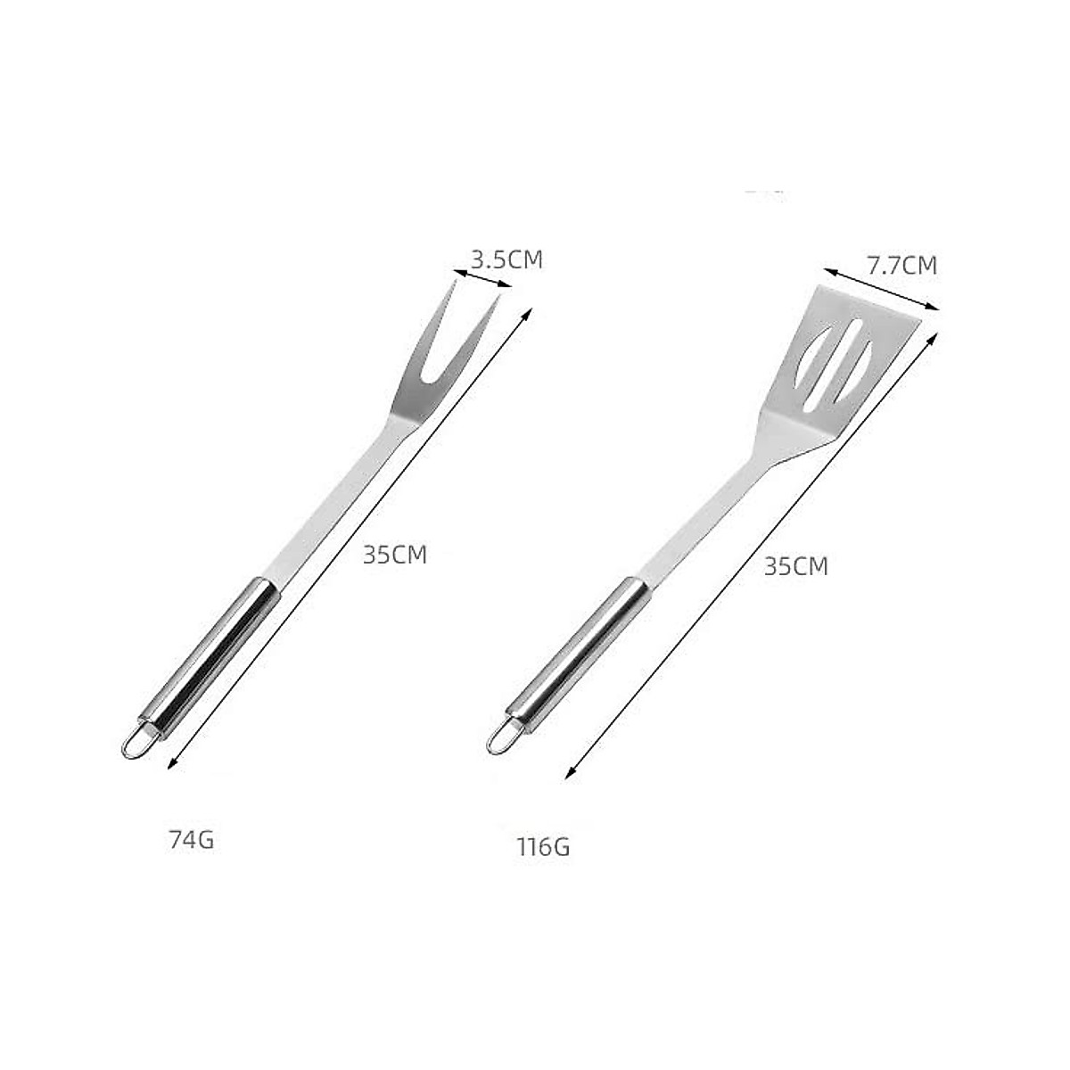 Jteremy Grill Tools Set - 8pcs Grill Accessories BBQ Tools, Stainless Steel Grilling Tools, BBQ Accessories Tool Set with Storage Bag, Camping Outdoor Cooking Tool Set for Travel