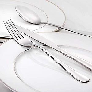 Hiware 24-piece Forks Silverware Set, Food-Grade Stainless Steel Dinner Forks Set, Dishwasher Safe, 8 Inches