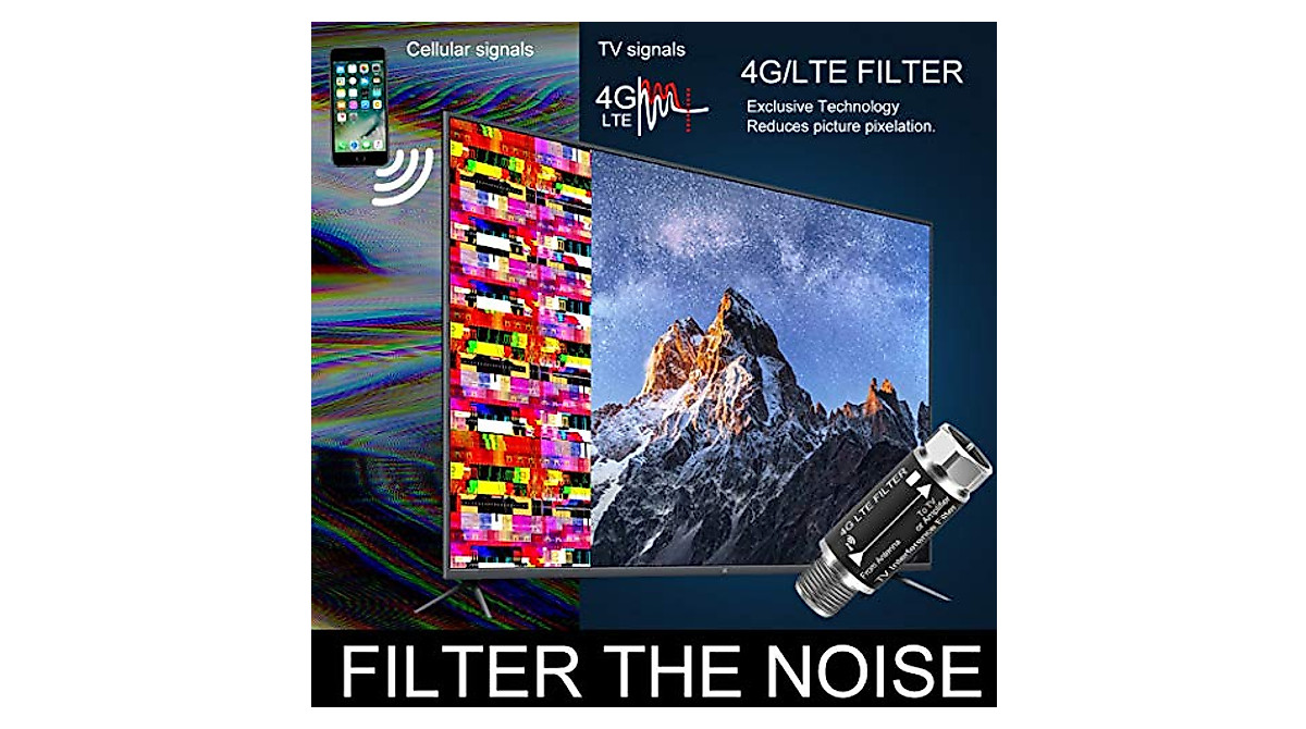 LTE Filter for TV Antenna - Clear HD Signal & Interference Blocker