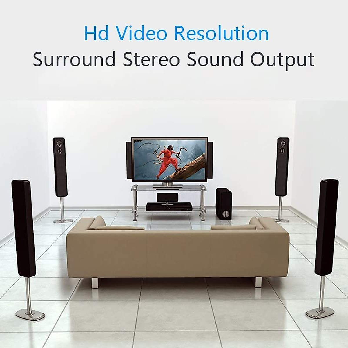 JOULIN HDMI Audio Extractor Splitter Hdmi to Hdmi 3.5mm Audio 4K*2K@30HZ 3D Adapter with AUX Stereo Audio Separate Output 1080P Compatable for TV, PC,Sound System, Xbox,Switch,PS3, PS4,PS5