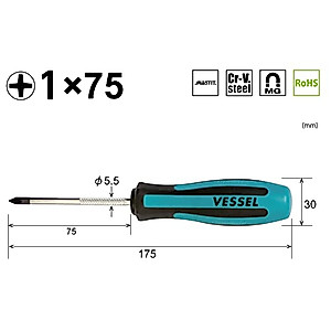Vessel Megadora Normal Screwdriver +1 x 75 900