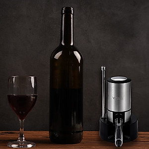 Wine Pourer,VENZELL Electric Wine Aerator Pourer, One-Button Smart Wine Decanter with Wine Opener, Automatic Wine Decanter with Vacuum Wine Stopper,Wine Decanter and Dispenser, Pump Aeration Pourer