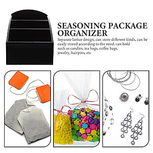 CALLARON Tea Bag Holder Organizer Tea Bag Rack Organizer 2pcs Coffee Pod Storage Box Acrylic Tea Bag Tea Bag Display Bar Accessories