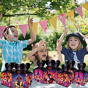 YBW 20 Pieces Miles Morales Favor Boxes Miles Morales Goodie Boxes with Handles Miles Morales Party Supplies for Spider Miles Party Decorations