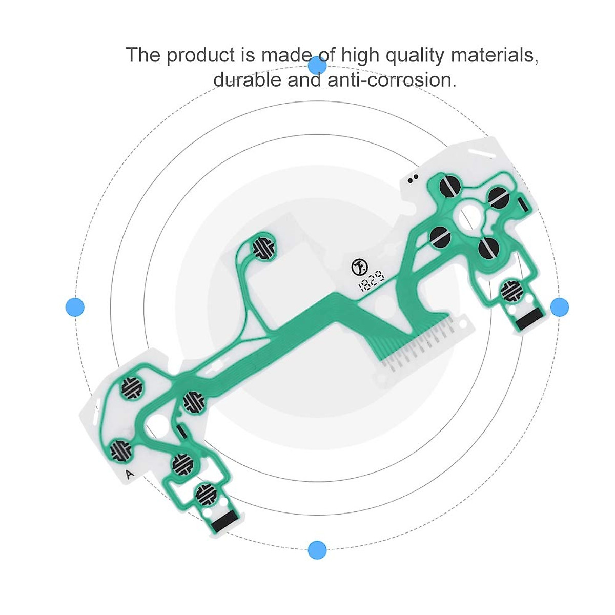 YOKATA Conductive Film, 10Pcs Ribbon Circuit Board Film Cable Replacement Part Green for Sony 4 Controller