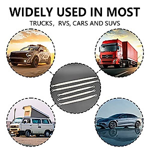 zipelo Universal Automotive Ground Strap, 6Pcs 12" Vehicle Engine Ground Cable Strap Kit, Professional Heavy Duty Braided Tinned Copper Strap for SUV Truck Most Cars (Silver2)